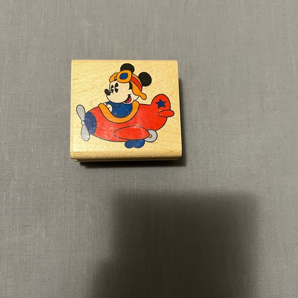 Disney | Other | Vintage 99s Rubber Stamp Mickey Mouse On An Airplane ...